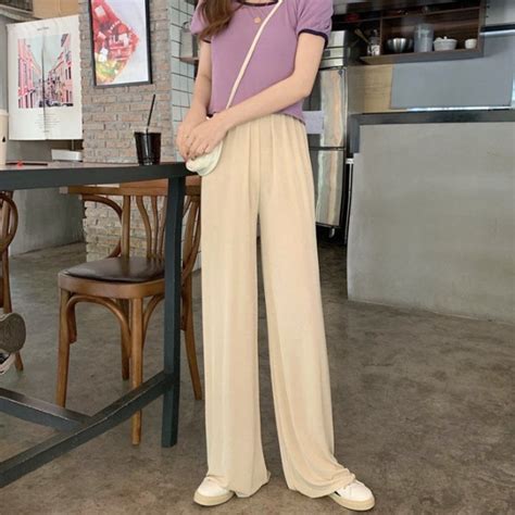 헤일리 쿨 와이드팬츠 4color 밴딩 플리츠 일자 고무줄 아이스 냉장고 에이블리