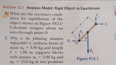 solved section 12 1 analysis model rigid object in