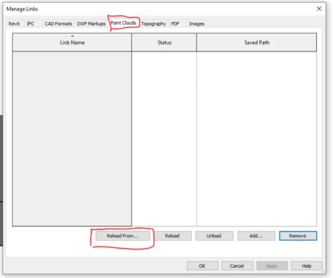 Reload Point Cloud Autodesk Community