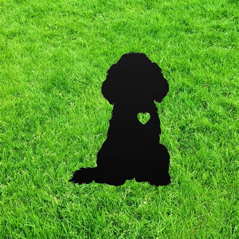 Cockapoo Yard Statue Stake Cockapoo Memorial Wind Chime Outdoor Garden