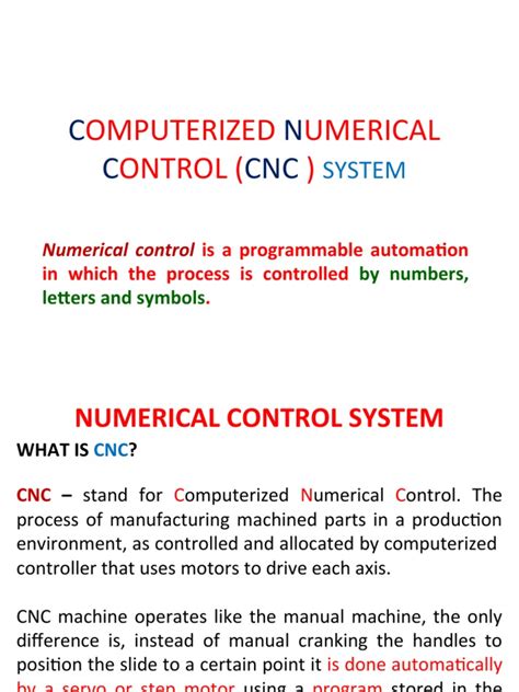 computerized numerical control cnc system pdf numerical control