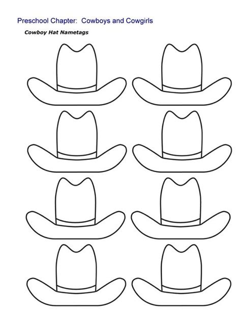 Cowboy Hat Printable Template Social Media Template
