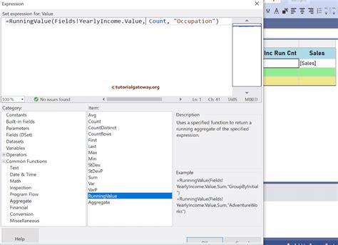 Calculate The Running Count In SSRS