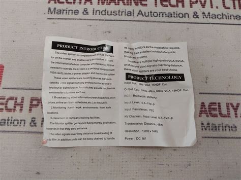 Mt Viki Mt 3502 2 Port Powered Vga Splitter Aeliya Marine