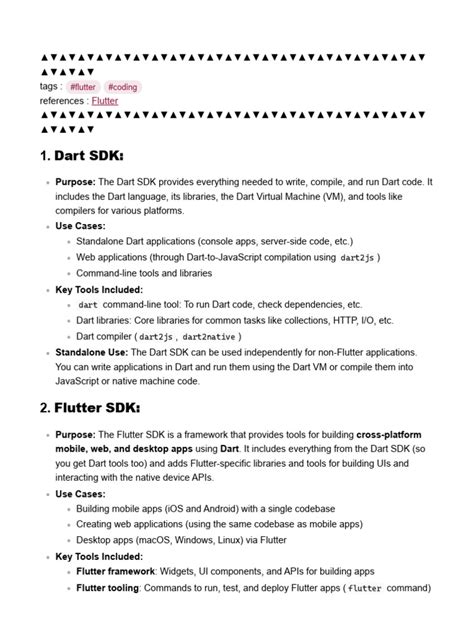 Flutter And Dart Sdk Pdf Cross Platform Software Mobile App