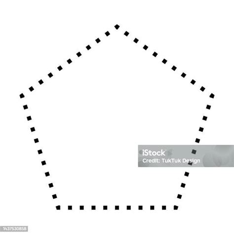 오각형 기호 점선 모양 벡터 아이콘 창조적 인 그래픽 디자인 Ui 요소 그림 그림에서 0명에 대한 스톡 벡터 아트 및 기타 이미지 0명 개념 개념과 주제 Istock