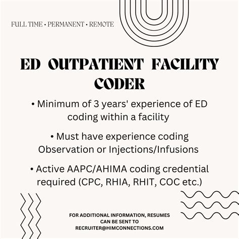 him connections we are seeking two seasoned outpatient ed facility