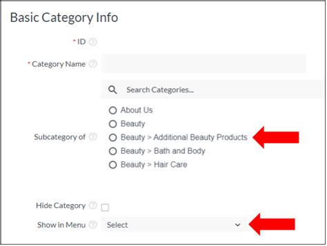 Adding A Page As A Category Element On V1