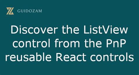 Today Im Diving Into The Listview Control From The Pnp React Controls