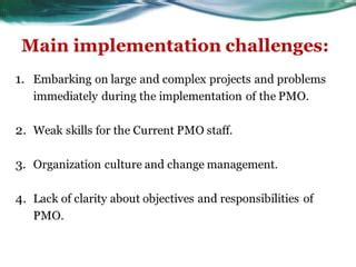 PMO Implementation Road Map PPT