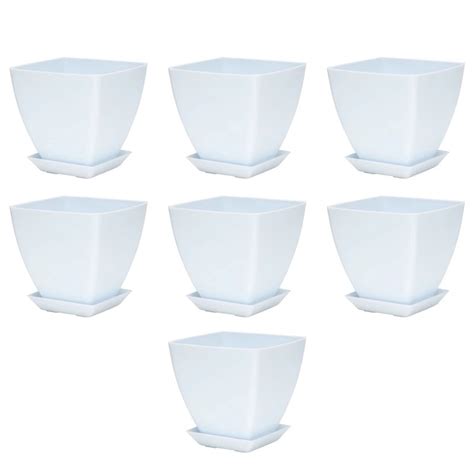 خرید و قیمت گلدان گل اذین مجموعه 7 عددی کد 1 مربع شکل از غرفه گلدان سله بن