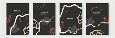 꽃 배경 세트 인사말 카드 또는 커버 프리젠 테이션 디자인 템플릿을위한 복사 공간이있는 최소한의 트렌디 한 스타일의 추상적 인 창조적 인 배경 어스 톤 컬러 소셜 미디어