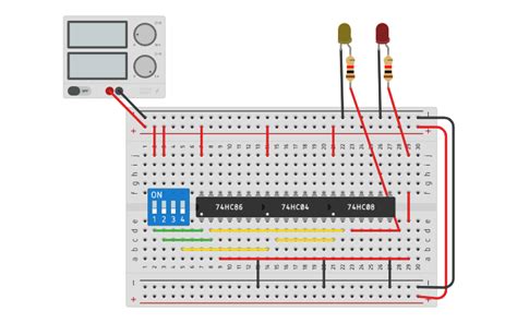 Circuit Design Half Subtractor Basic Gate Tinkercad