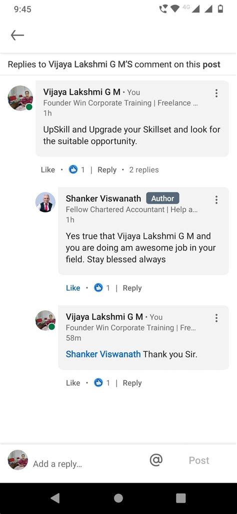 Vijayalakshmi Gm På Linkedin Thankyou Community