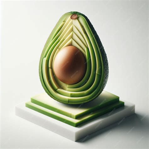 Avicado White Background Premium Ai Generated Image