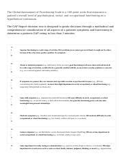 The Global Assessment Of Functioning Scale Docx The Global Assessment Of Functioning Scale