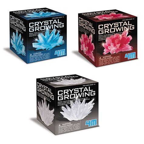 Crystal Growing Kit Incl 3 Colored Crystal Seeding Mixtures