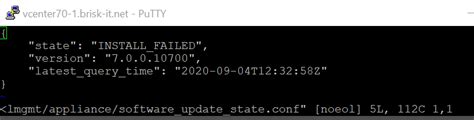 VCenter Update Fails VCenter Server Is Non Operational Brisk IT