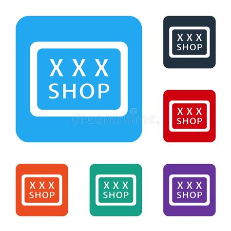 Pictogram Van White Sex Shop Geïsoleerd Op Witte Achtergrond Sekshandel Online Sekshandel