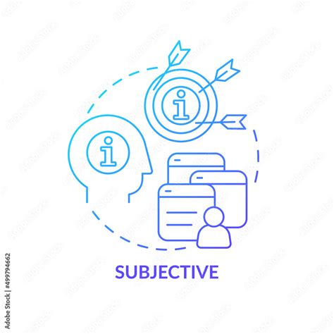 Subjective Blue Gradient Concept Icon Information Type Abstract Idea Thin Line Illustration