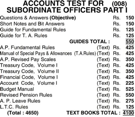 A P Dept Test Books Accounts Text For Subordinate Officers Part I