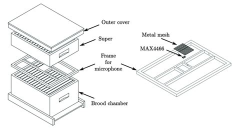Frame Design And Microphone Placement In The Hive On The Left And Download Scientific Diagram