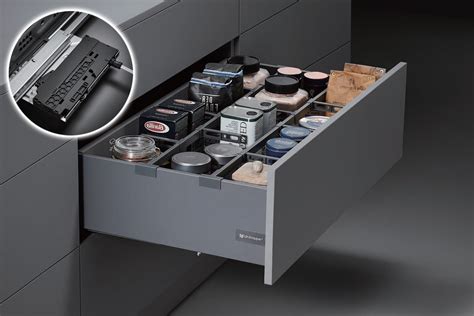 Ящик с тонкой боковиной доводчик + пуш Unihopper Magic Box HUGGEN 10 мм