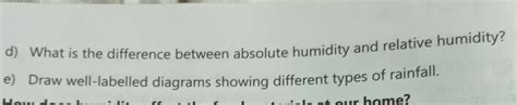 D What Is The Difference Between Absolute Humidity And Relative Humidity