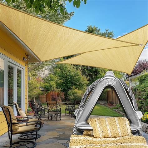 Amgo Pro Ring 30 X 30 X 30 Beige Trianglesun Shade Sail Commercial