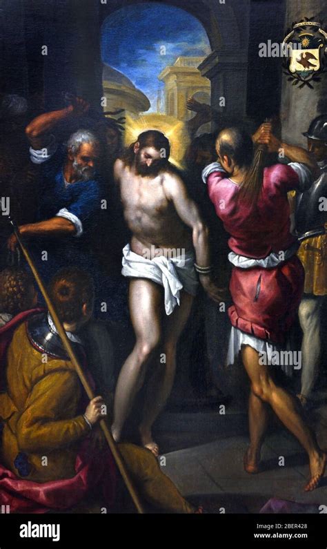 The Flagellation Of Christ 1620 By Palma Il Giovane Real Name Jacopo