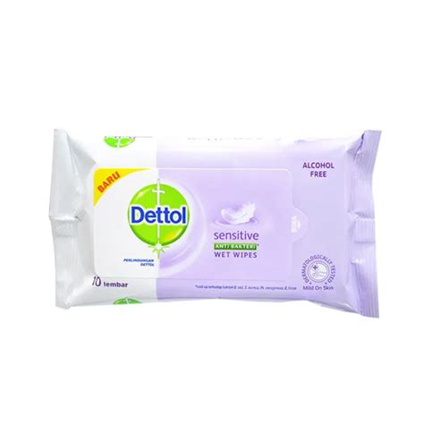 Dettol Sensitive Anti Bakteri Wet Wipes 10 Lembar Kegunaan Efek