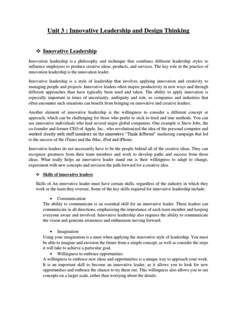 Unit 3 Leadership Development Part 1 Pdf Intelligence