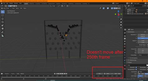 Physics Simulation Won T Run Until The Last Frame Of The Timeline Blender Stack Exchange