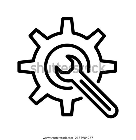 Setting Line Icon Black Design Stock Vector Royalty Free 2135984267 Shutterstock