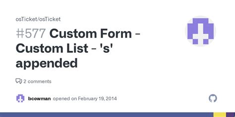 custom form custom list s appended · issue 577 · osticket