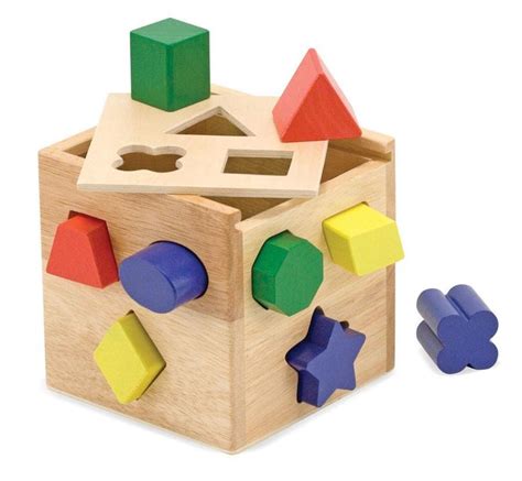 Shape Sorter Cube Wooden Sorting Cube Different Roads Shapes For