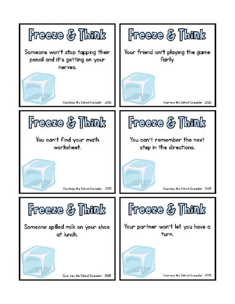 Freeze And Think Impulse Control Game Elementary Self Control Sel