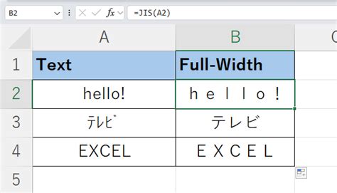 how to use jis function in excel sheetaki