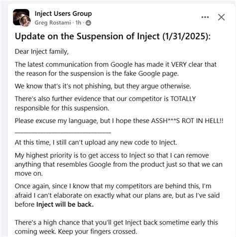 Inject Is Denied By Google MagicShow Tips