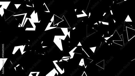 Animation Of Multiple Triangles Formation In Random Shape Loop High