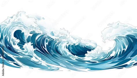 Fluid Expressions Of The Sea Wave Backgrounds Water Wave Drawings And