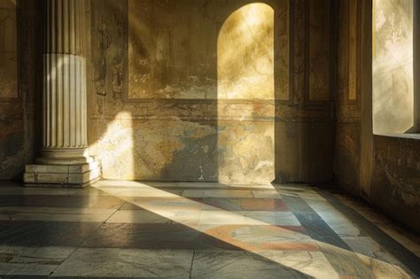 Premium Photo The Shadow Of The Windows In The Room Creates Depth