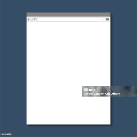태블릿 장치에 대 한 플랫 빈 브라우저 창입니다 태블릿 크기입니다 응답 웹 디자인의 그림입니다 개념에 대한 스톡 벡터 아트 및 기타 이미지 Istock