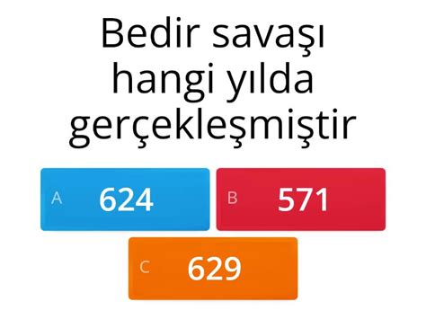 Bedir Savaşı Quiz