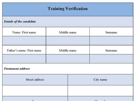 training verification form editable pdf forms