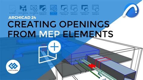 How To Create Openings With Mep Elements Archicad 24 Youtube