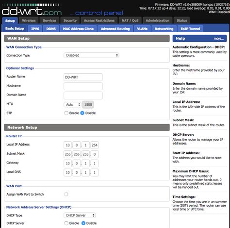 DD WRT Configuration For Netgear R
