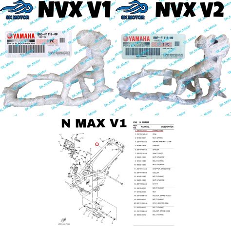 Yamaha Nvx 155 Nvx155 Nmax N Max V1 V2 Original Frame Body Frame