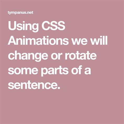 Rotate Words With CSS Animations