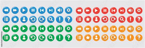 User Interface Buttons Elements And Icons Set For Games Or Apps Game
